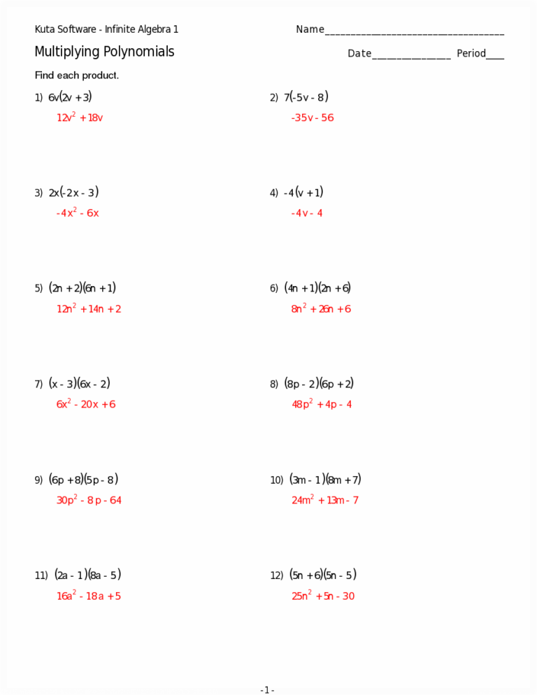 Factoring Polynomials Worksheets Kuta - FactorWorksheets.com Factoring Polynomials Worksheets Kuta - FactorWorksheets.com